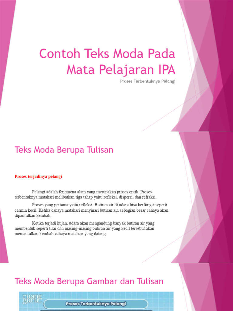 Contoh Teks Moda Pada Mata Pelajaran IPA | PDF