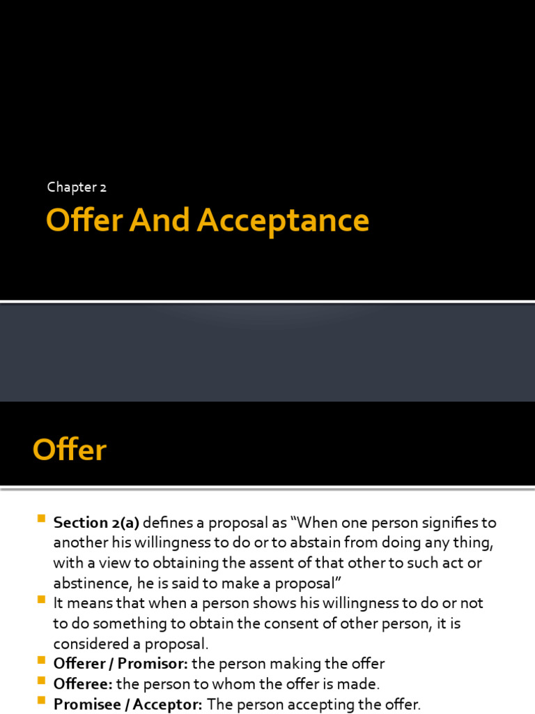 Lec 2+3 | PDF | Offer And Acceptance | Consideration