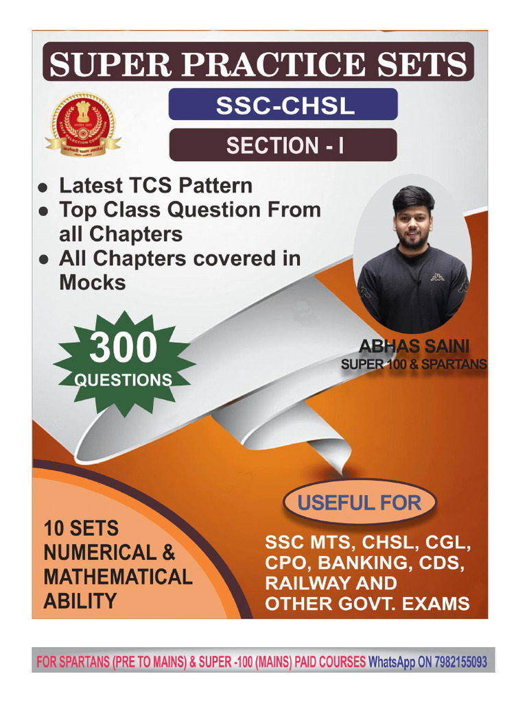 SSC CHSL Mains Super Practice Sets | PDF