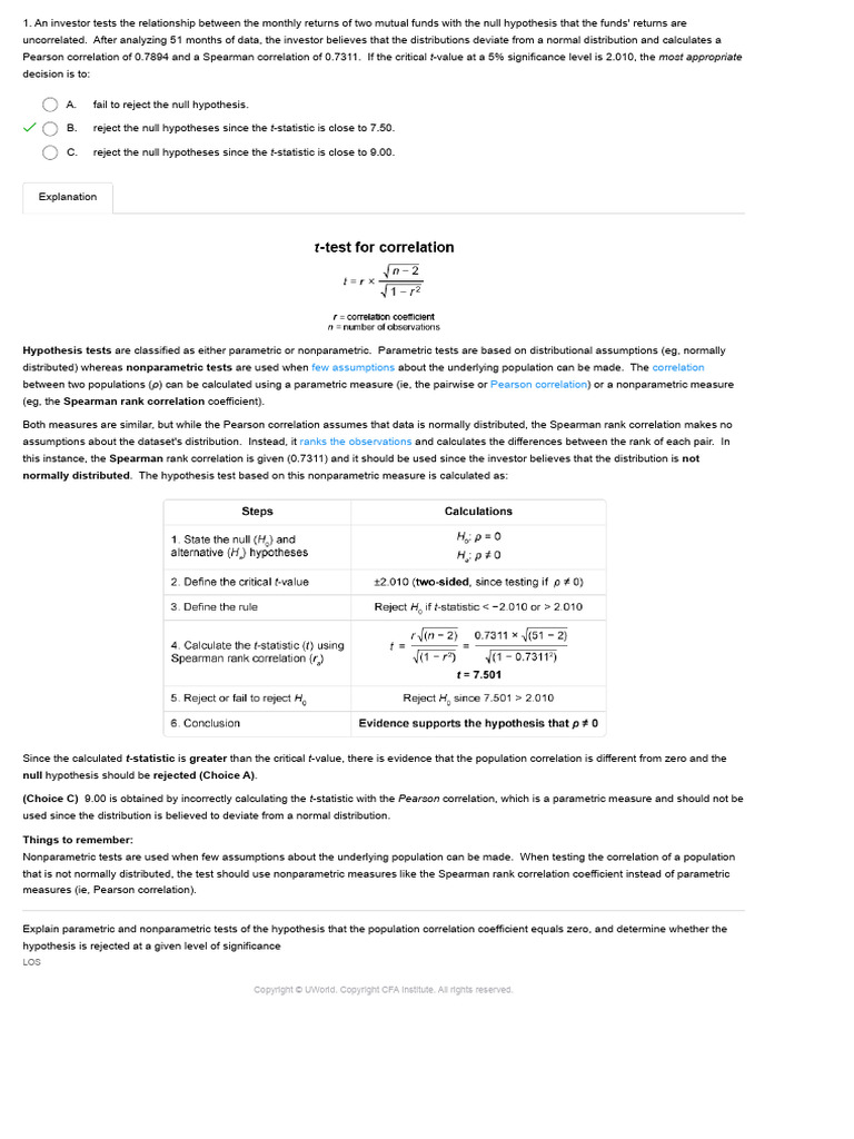 109 Parametric And Non Parametric Tests Of Independence Answers Download Free Pdf Chi 