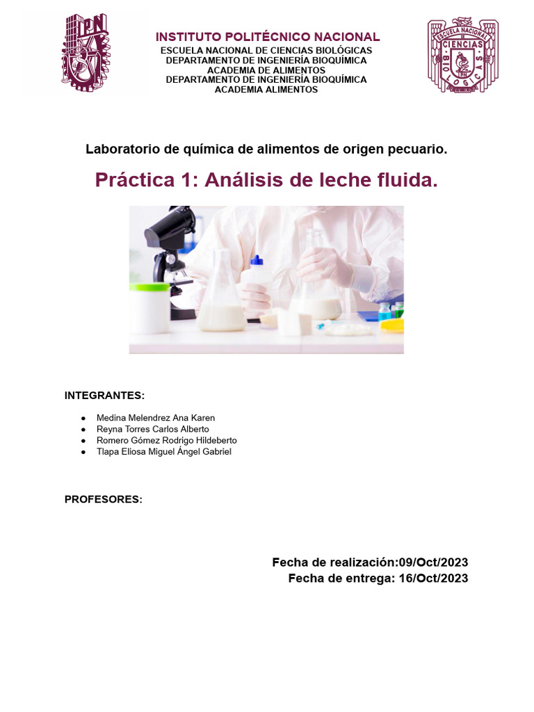Análisis de Calidad de Leche Fluida | PDF | Leche | Proteínas