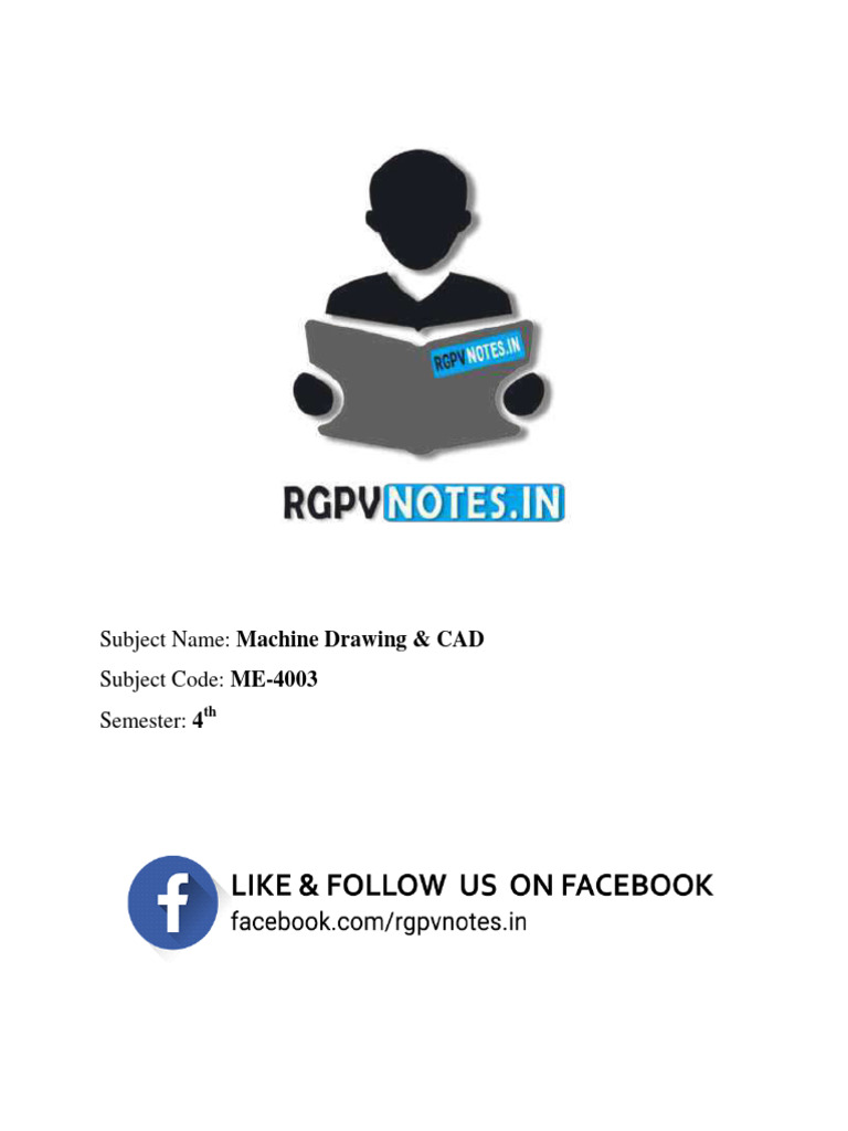 Unit 1 - Machine Drawing & CAD - WWW - Rgpvnotes.in | PDF | Rivet | Welding