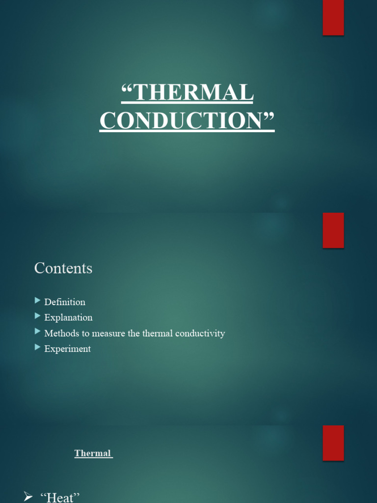 Physics Presentation Topic PDF Thermal Conduction Heat