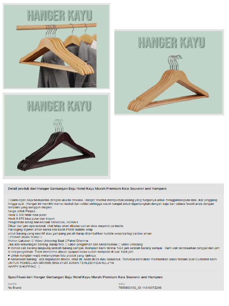 Hanger Kayu | PDF