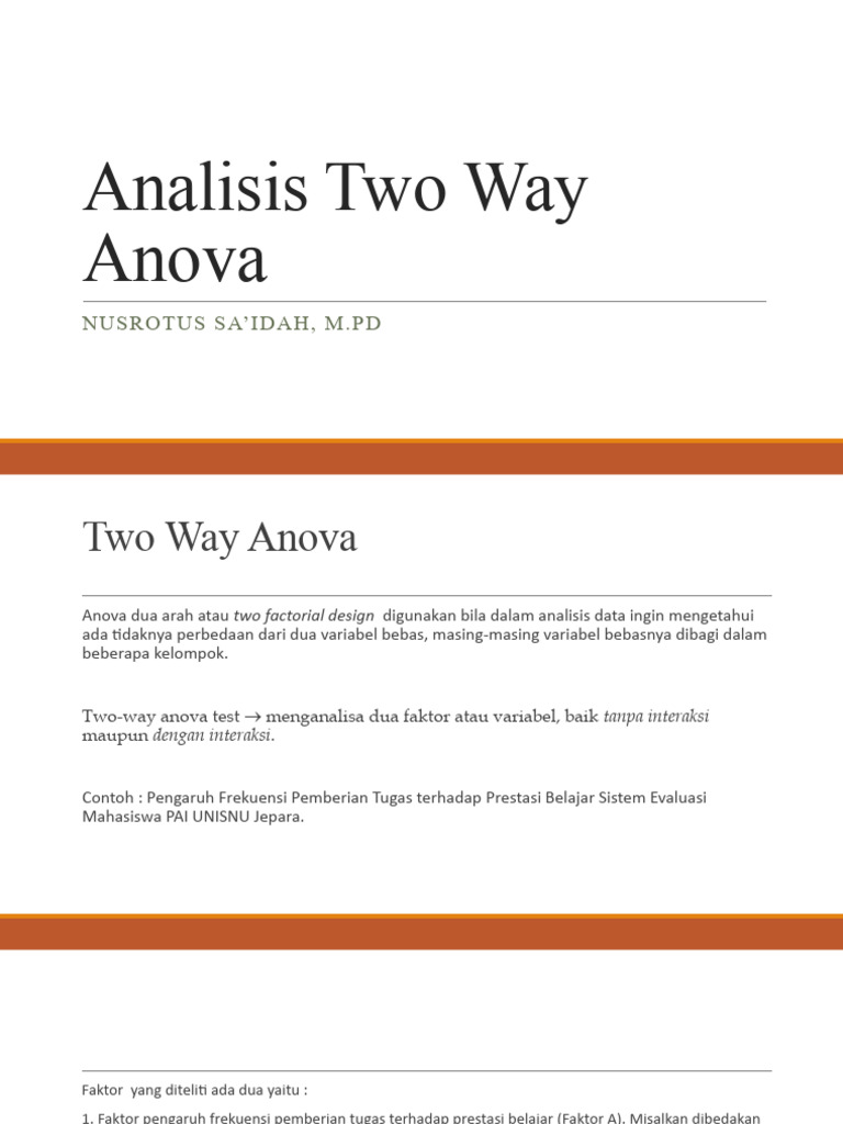 Analisis Two Way Anova | PDF