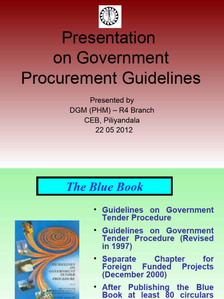 Presentation On Government Procurement Guidelines1 | PDF | Prices | Taxes