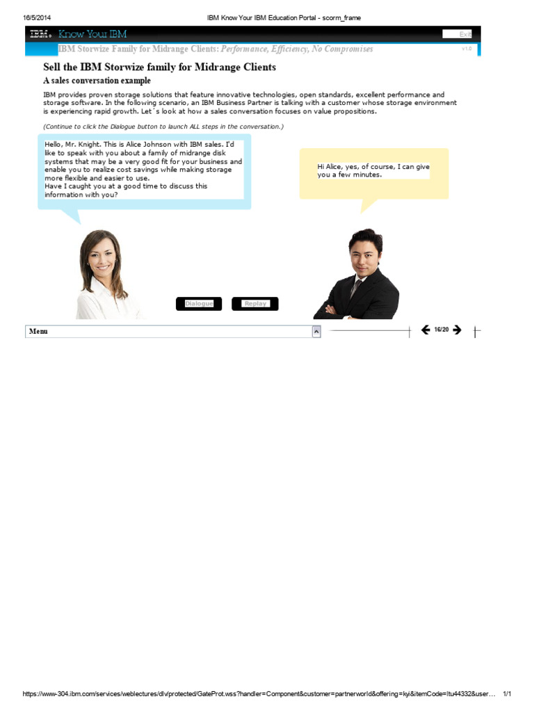 IBM Know Your IBM Education Portal - Scorm - Frame Page 16 | PDF