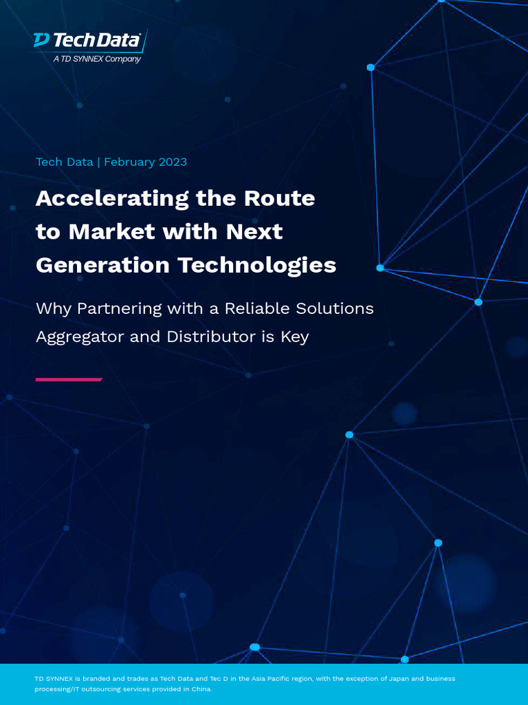 Accelerating The Route To Market With Next Generation Technologies TechData | PDF | Cloud ...
