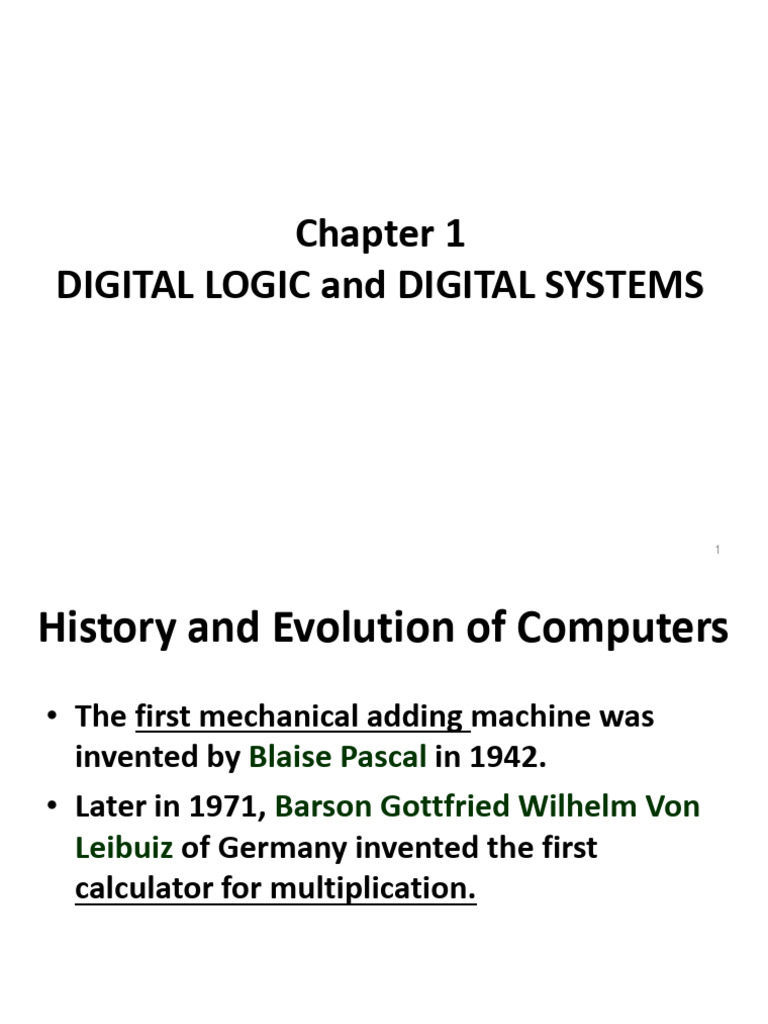 Ch-1-Digital Logic and Digital Systems | PDF | Integrated Circuit | Logic Gate