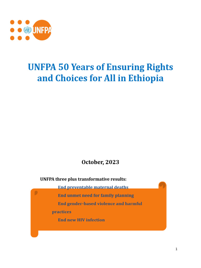 UNFPA's 50 Years of Impact in Ethiopia | PDF | Maternal Death | Family ...