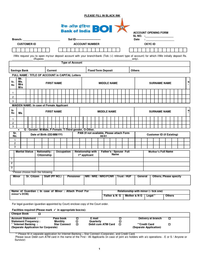 Revised-Ac-Opening-Form-5-page (1) - 1-10 - Removed | PDF | Banks ...