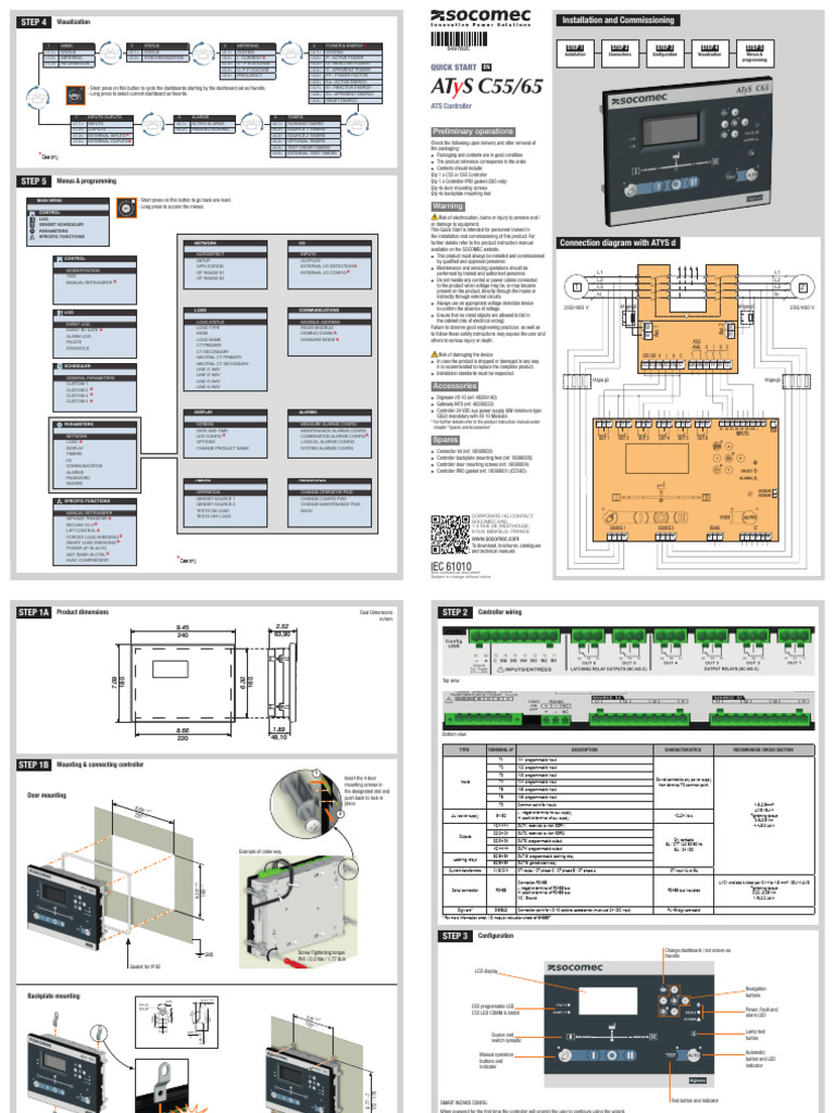 Quickstart C55 - C65 - Quick Start Guide - 2019 11 - 549782 - en | PDF | Input/Output | Ac Power