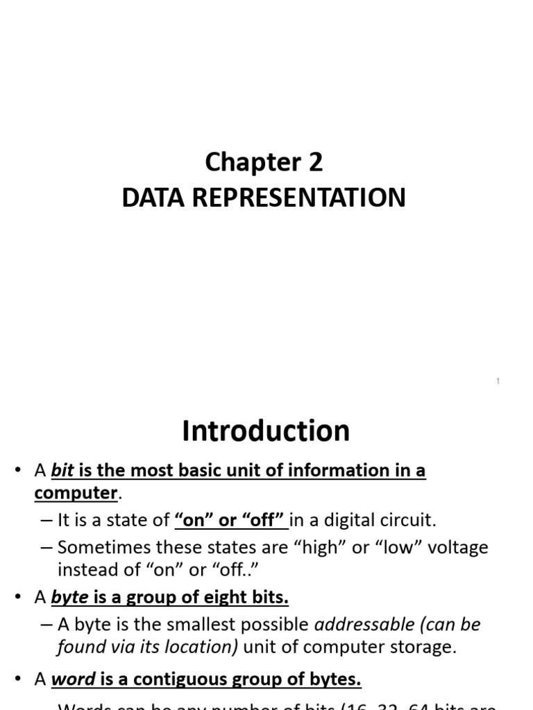 Understanding Data Representation Basics | PDF | Computer Science ...