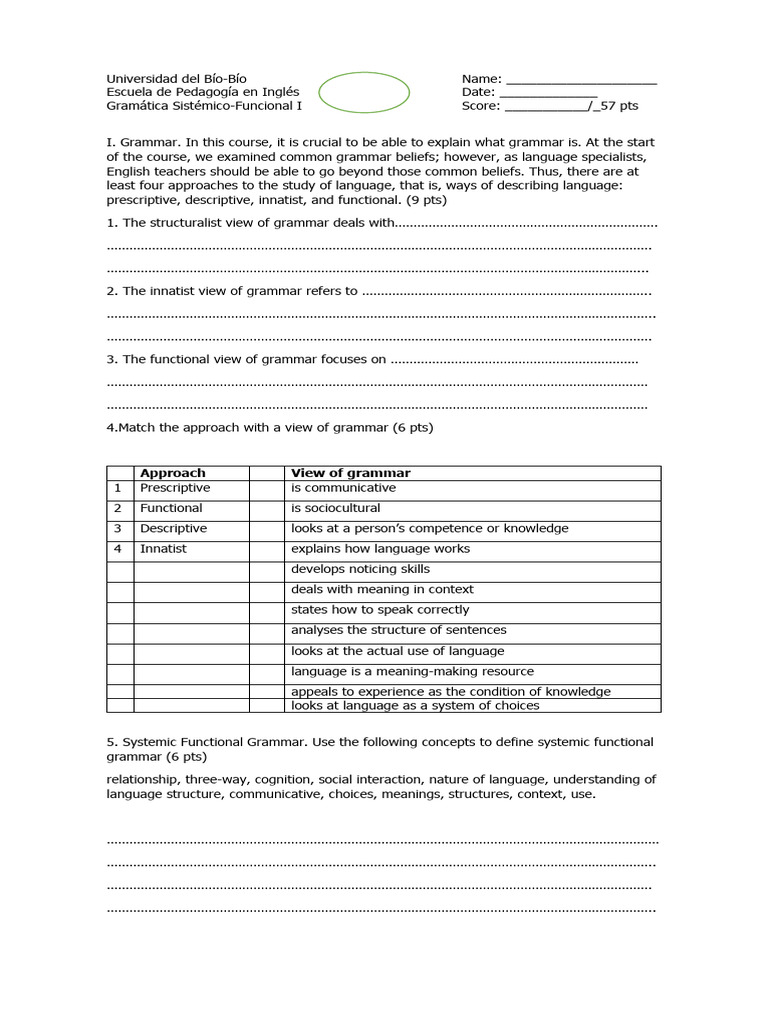 Progress Test 1 and Test 1 | PDF | Grammar | Knowledge