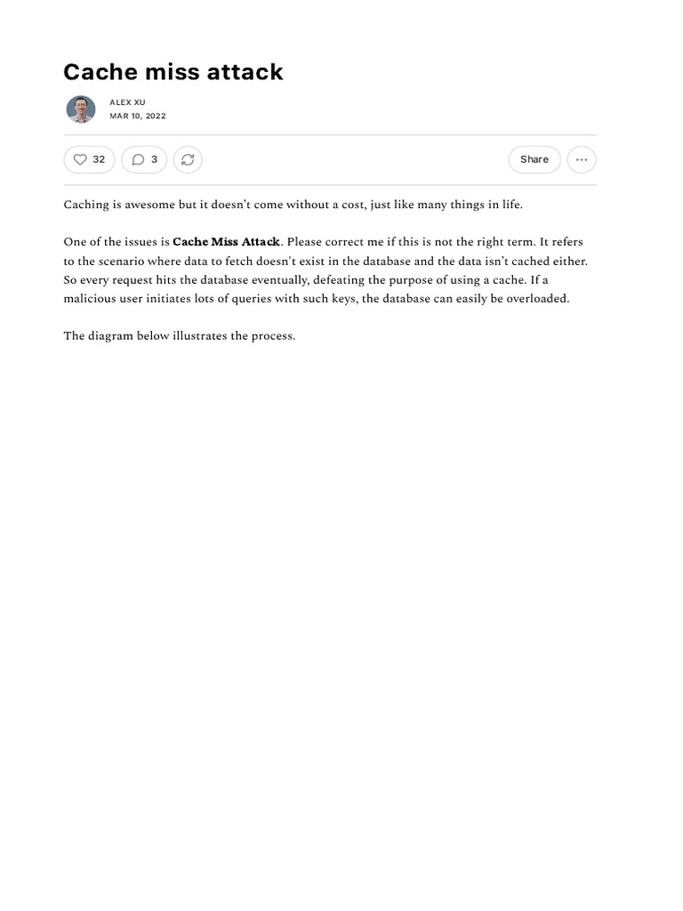 Cache Miss Attack - by Alex Xu - ByteByteGo Newsletter | PDF | Computers