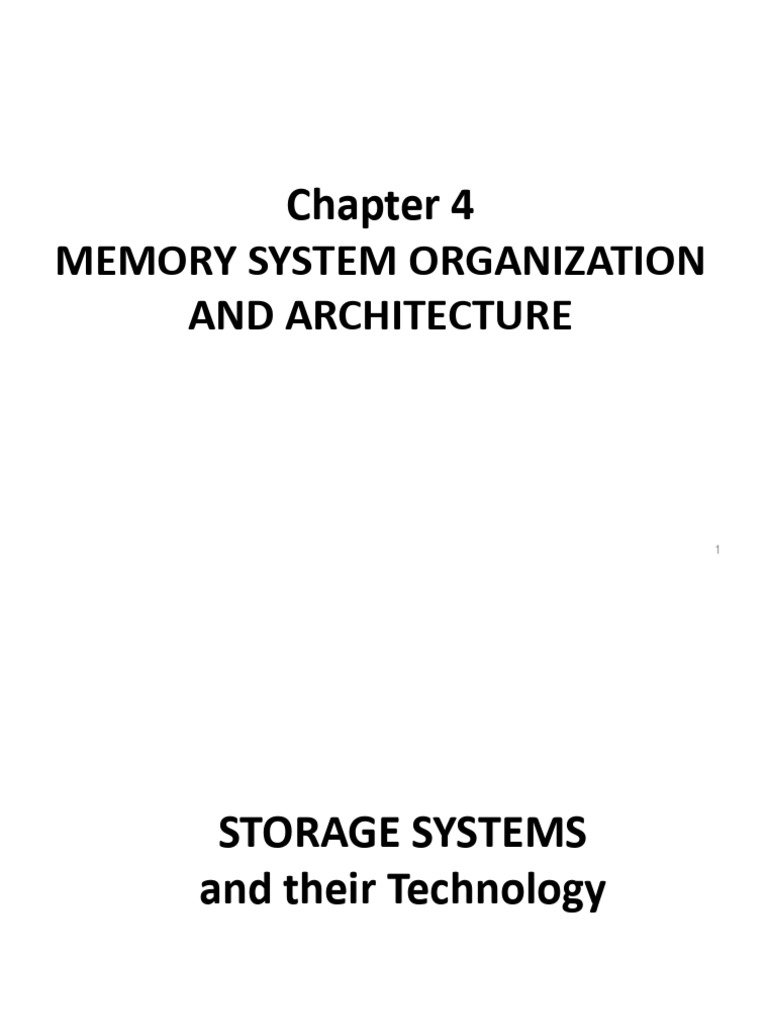 Ch-4-Memory System Org and Arch | PDF | Random Access Memory | Computer Data Storage