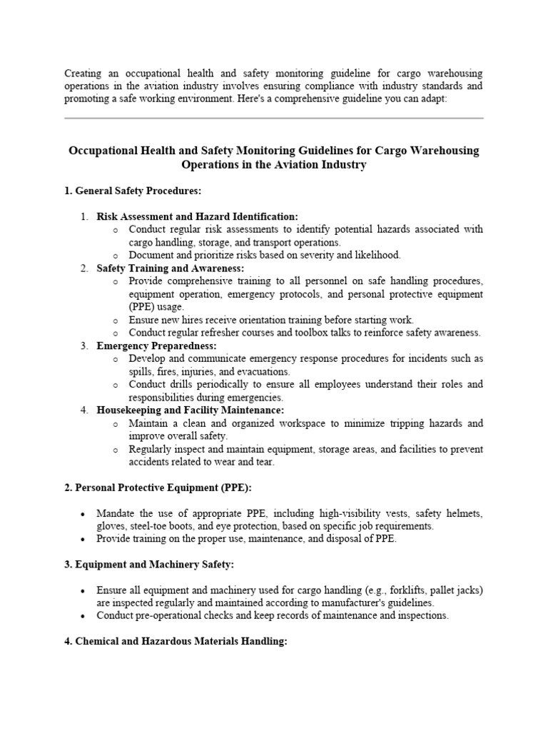 OSH Monitoring Guidelines | PDF | Occupational Safety And Health ...