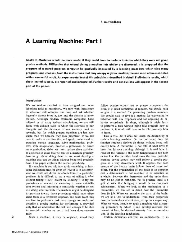 Learning Machines: Concepts and Trials | PDF | Learning | Thought