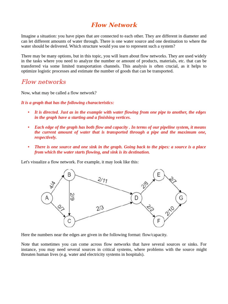 Network Flow | PDF | Algorithms | Applied Mathematics
