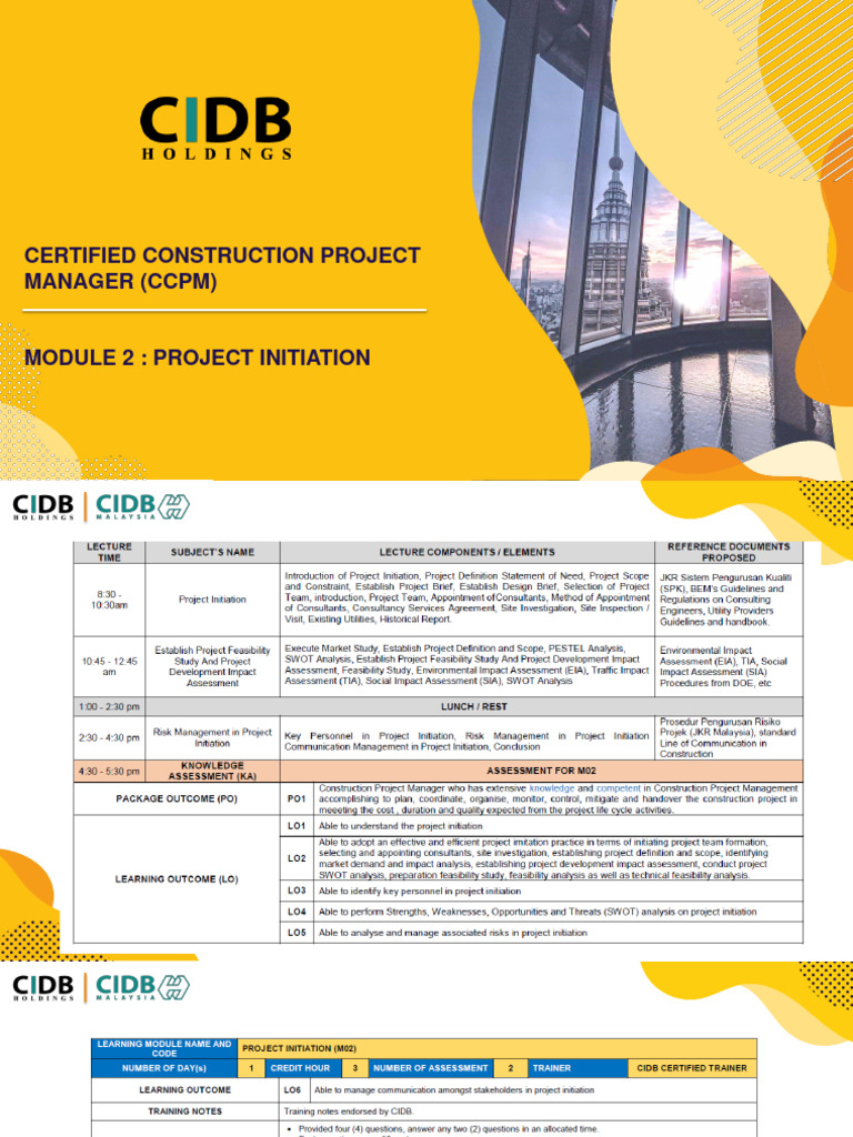 Note Slides - (CCPM) - Module 2 Project Initiation | PDF | Risk | Risk Management