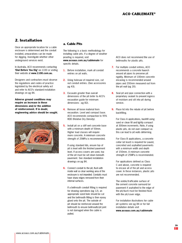 Cablemate Installation Guide | PDF | Concrete | Road Surface