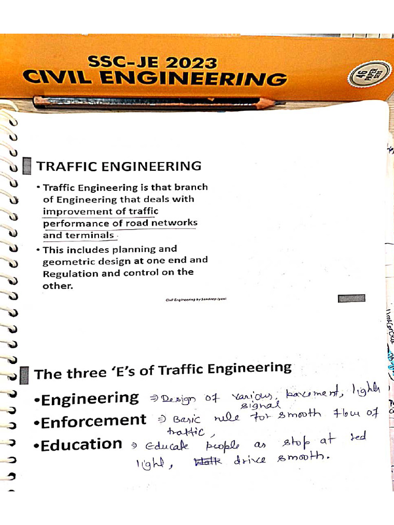 Traffic Engineering Short Notes | PDF