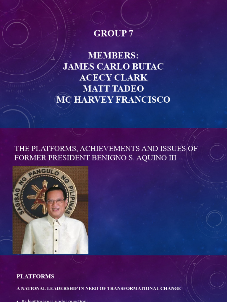 Group 7 Presentation 2.1 | PDF | Philippines | Benigno Aquino Iii