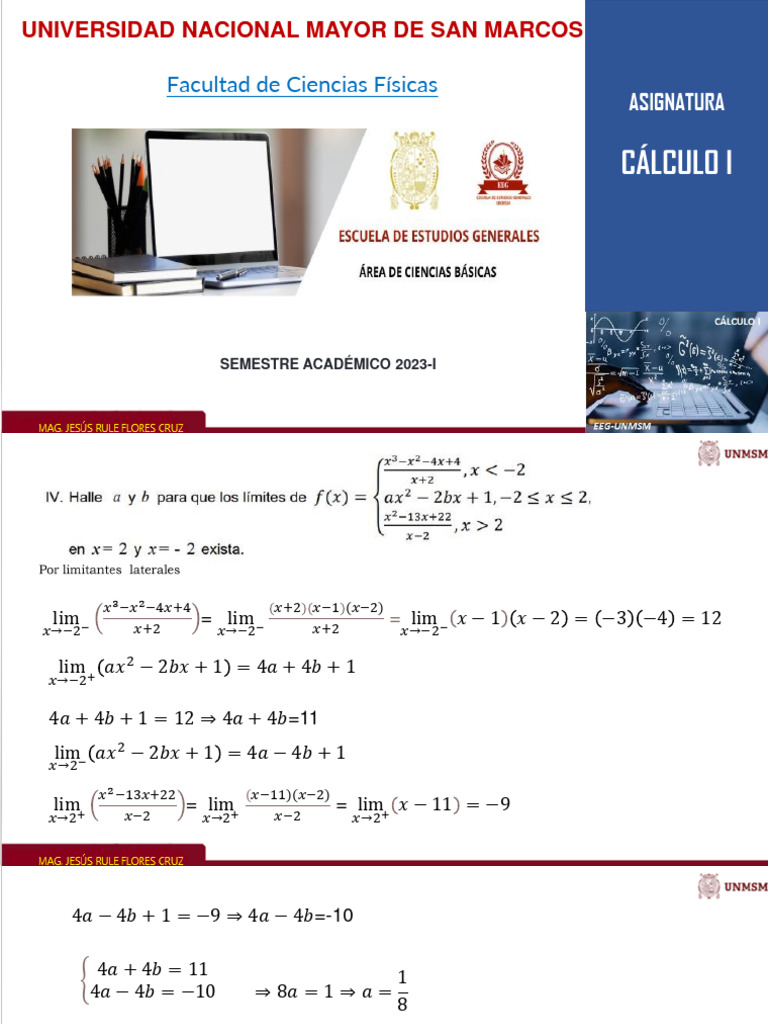 Derivadas y límites en Cálculo I | PDF | Derivado | Función (Matemáticas)