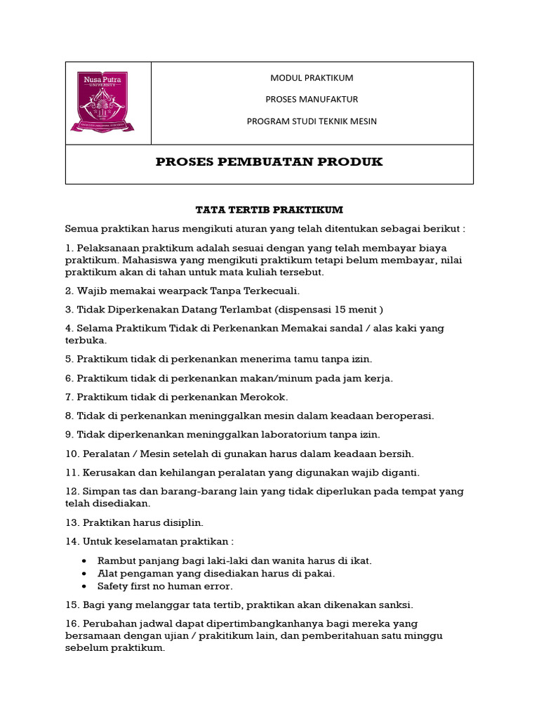 MODUL PRAKTIKUM Proses Manufaktur - Bubut Dan Dial | PDF | Bisnis ...