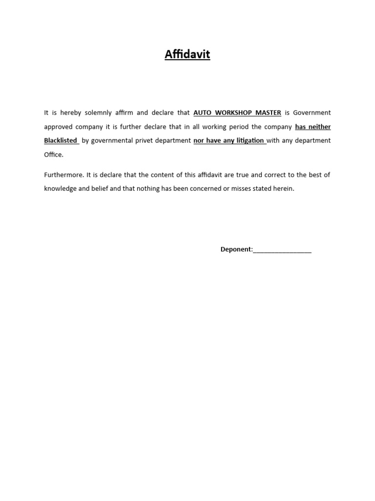 Affidavit | PDF