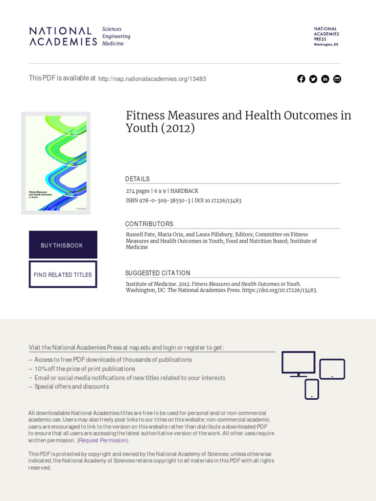 Fitness Measures and Health Outcomes in Youth (2012) : This PDF Is ...