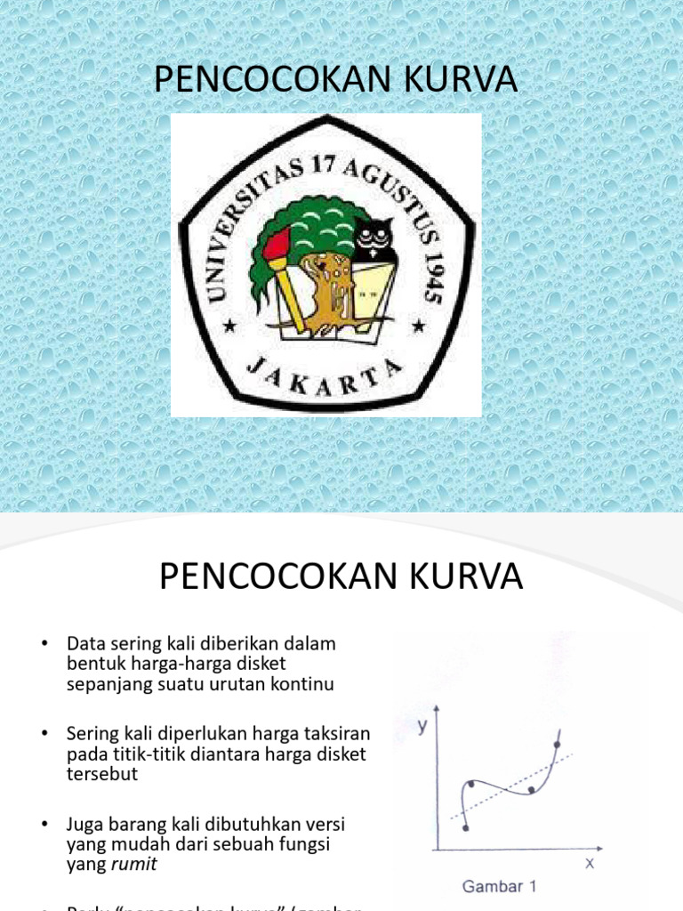 Pertemuan 14 Pencocokan Kurva Sederhana | PDF