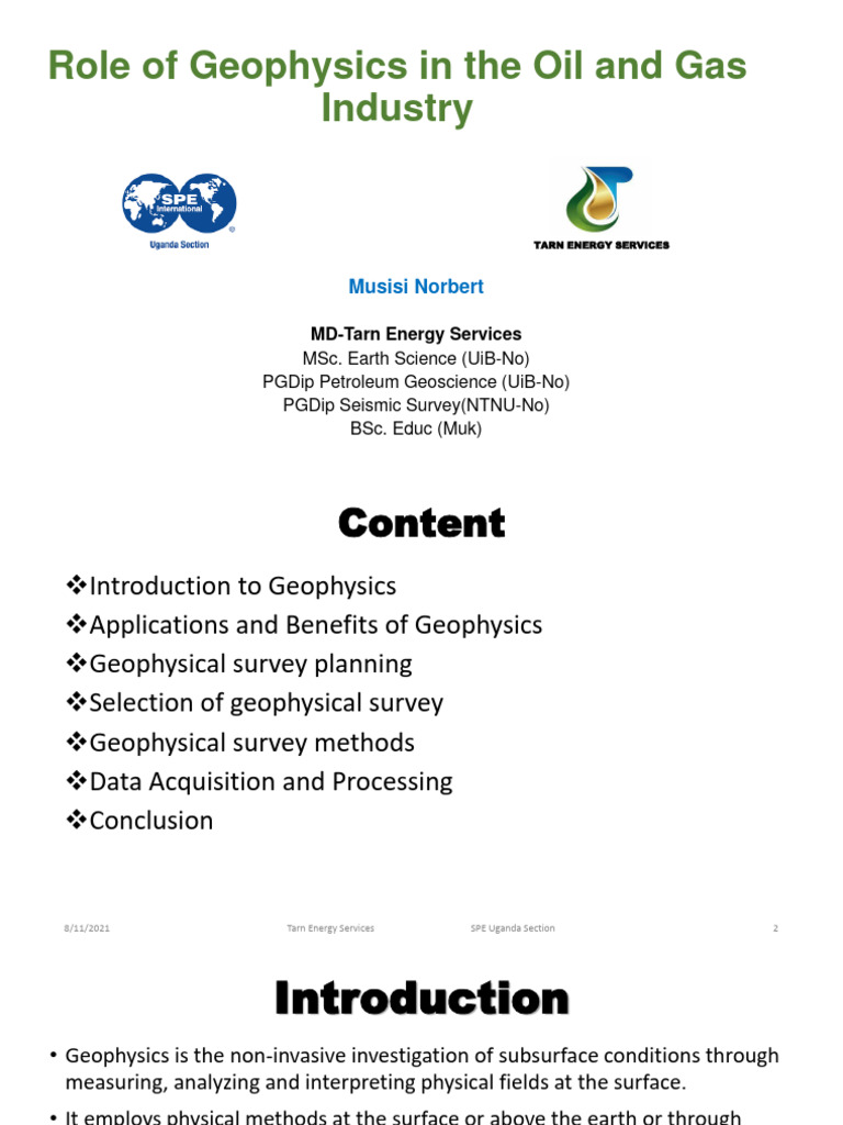 Geophysics in Oil and Gas Exploration | PDF | Geophysics | Reflection ...