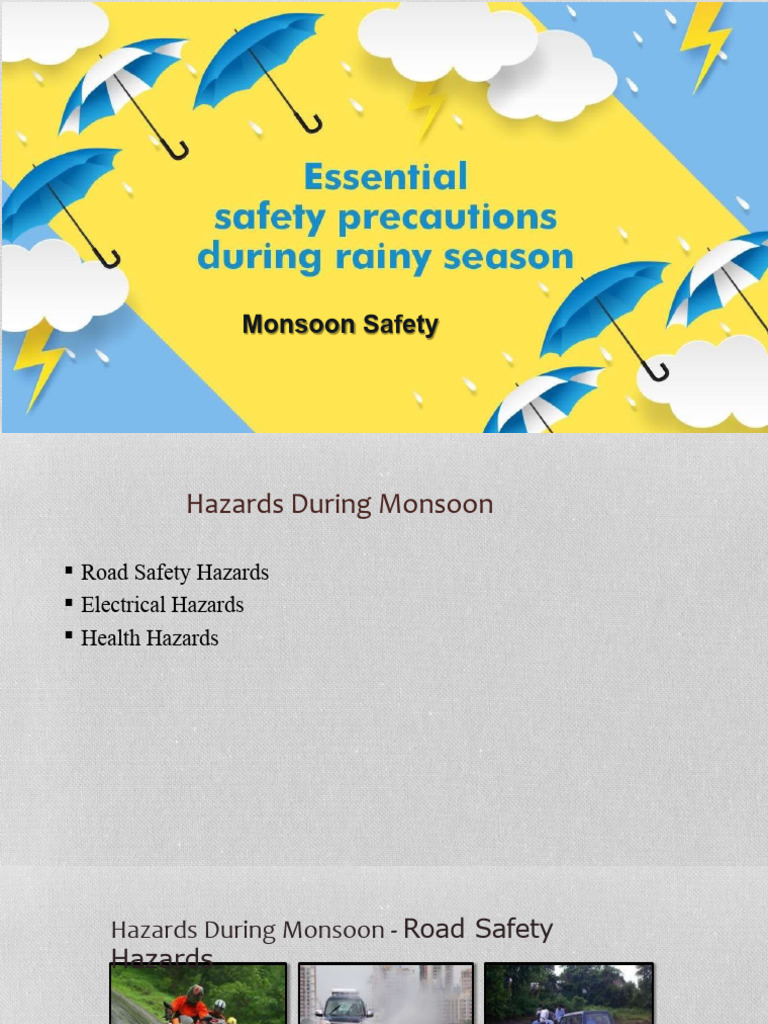 Monsoon Safety: Tips and Precautions | PDF | Foods | Road
