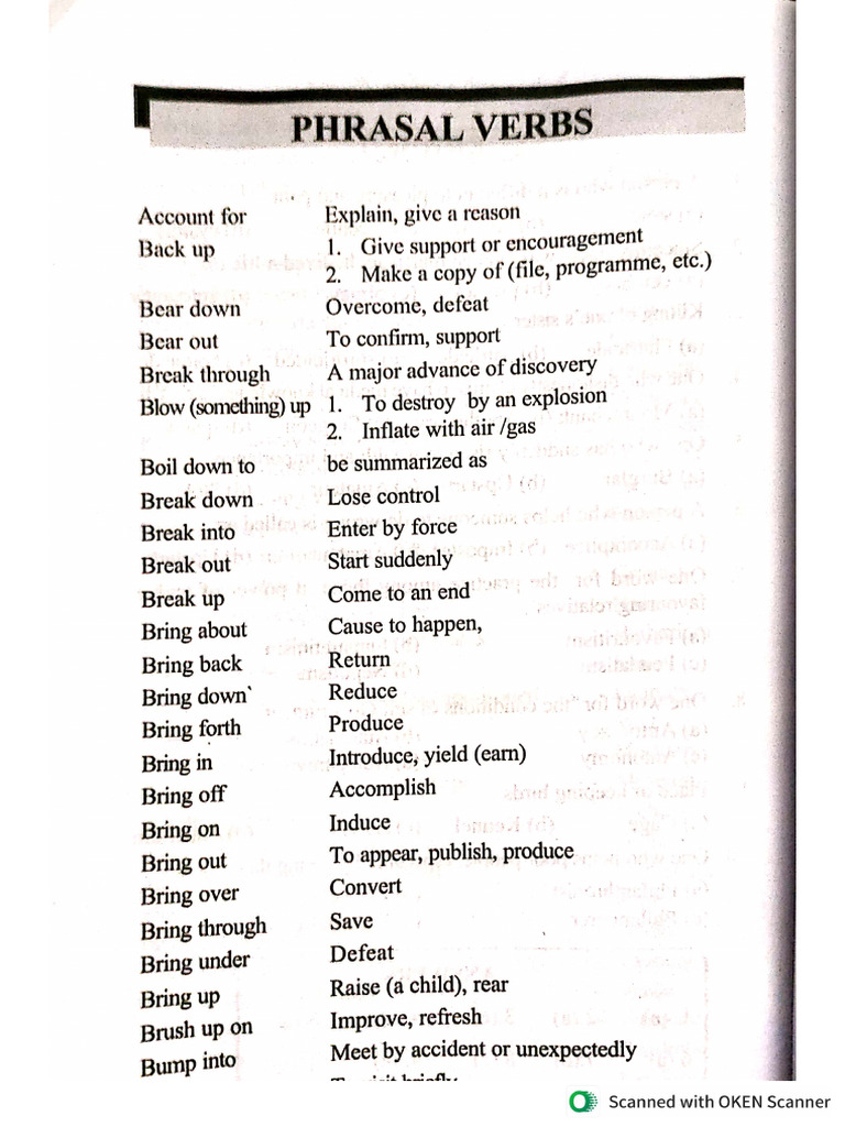 Phrasal Verbs Part 1 | PDF