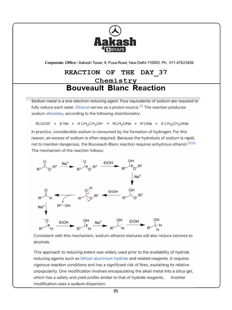 37 - Bouveault Blanc Reduction | PDF | Science & Mathematics