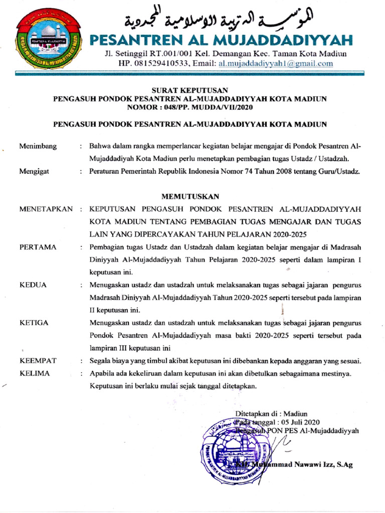 Surat keputusan | PDF