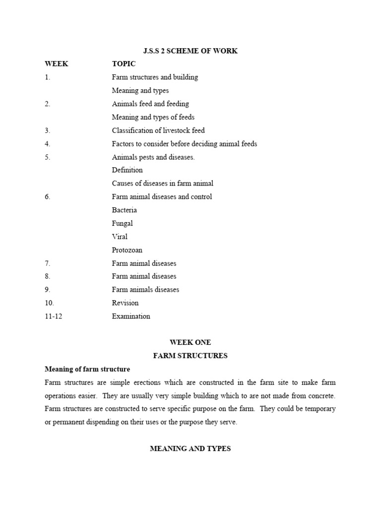 Jss 2 Second Term Agric Science | PDF | Fodder | Dietary Fiber