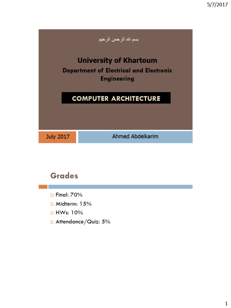 Lec 01 | PDF | Computer Data Storage | Central Processing Unit