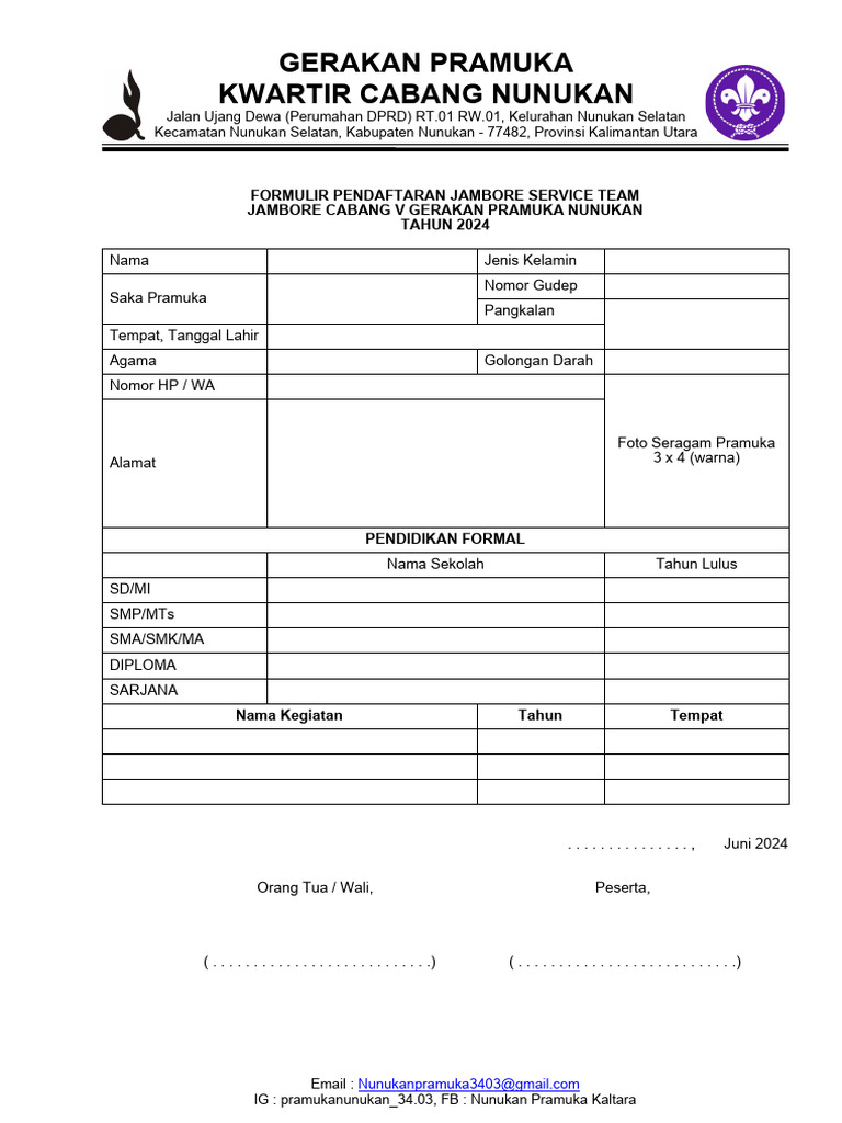 Form Saka Pramuka | PDF