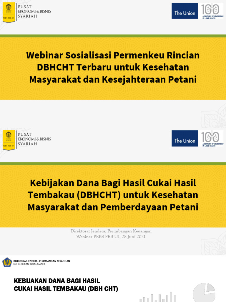 Materi Webinar DBHCHT Pebs Feb Ui | PDF | Pengelolaan Keuangan & Uang ...