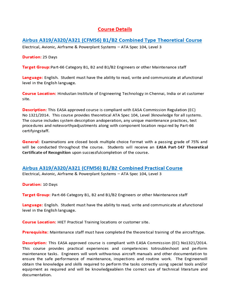 Airbus 319 A320 A321 (CFM) Combined Type Course | PDF | Aviation