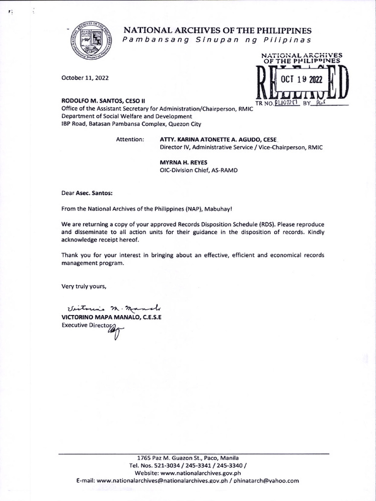 Records Dispostion Schedule 2022 | PDF