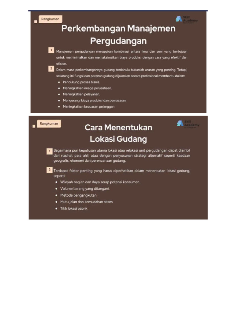 Materi Pergudangan Sesi 2 | PDF