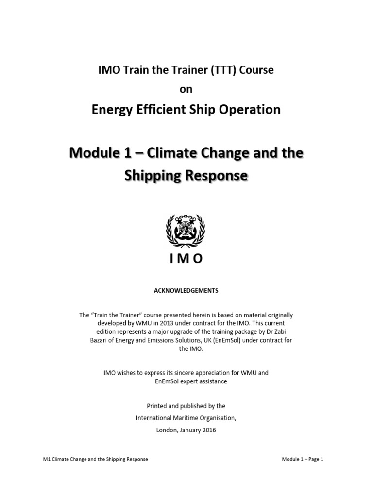 M1 Climate Change and Shipping Response Final | PDF | Greenhouse Gas ...