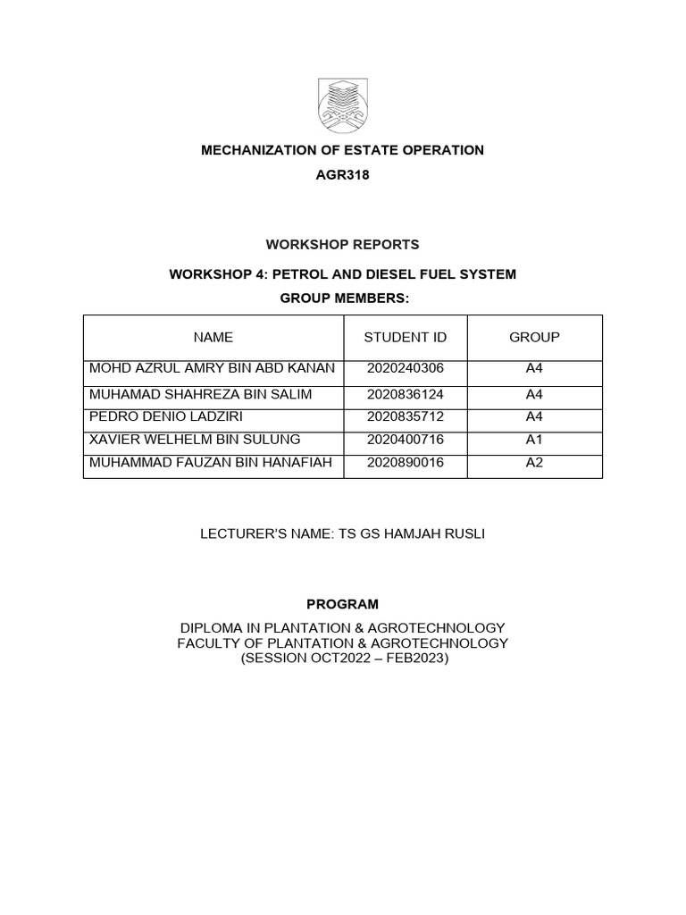 Lab Report 4 Agr318. | PDF | Diesel Engine | Engines