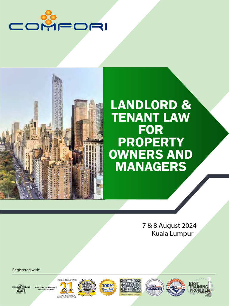 PC024 - Landlord & Tenant Law For Property Owners and Managers - Amirah ...