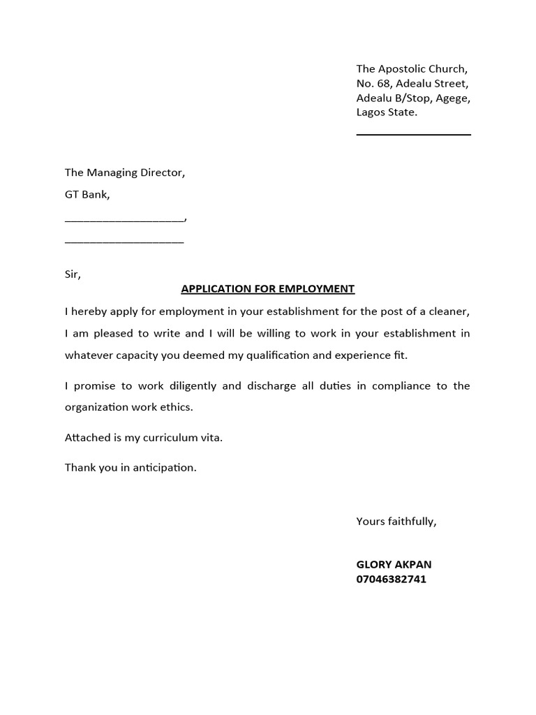 Application For Employment | PDF
