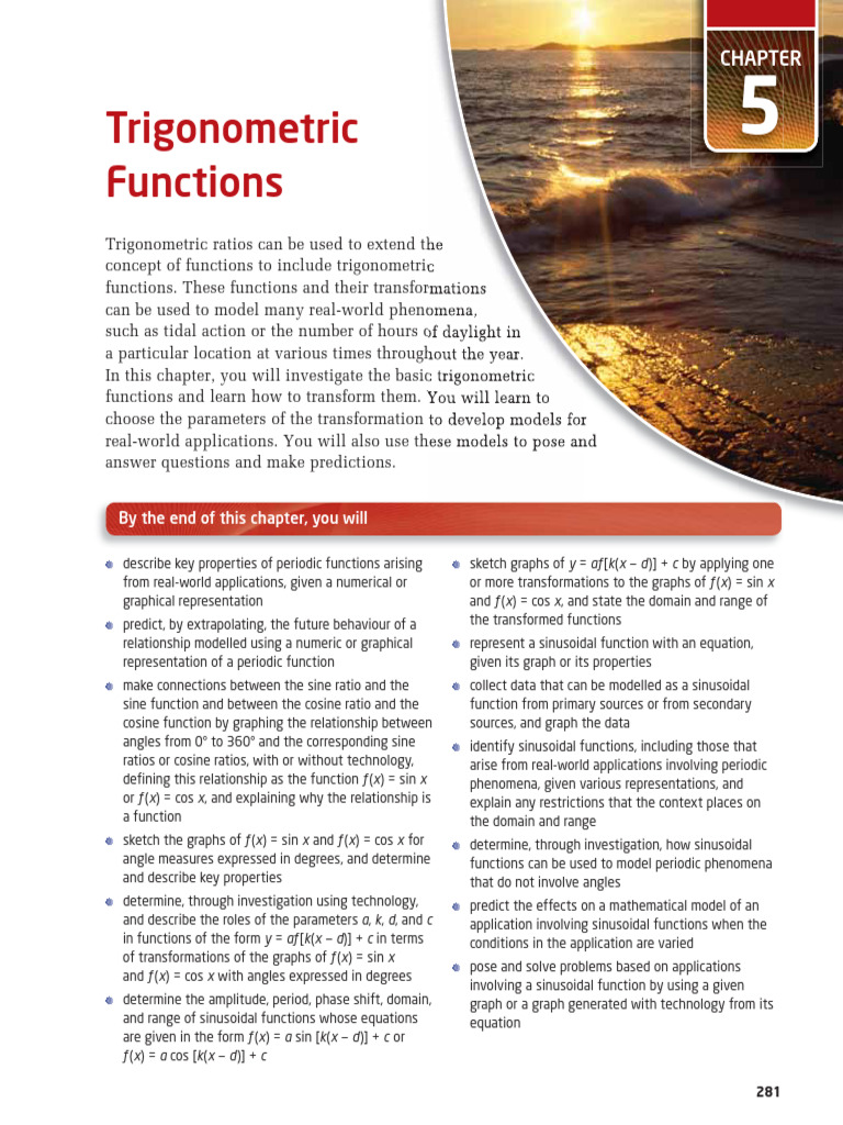 Mcgrawhill Functions 11 Unit 5 PDF Free | PDF | Trigonometric Functions ...