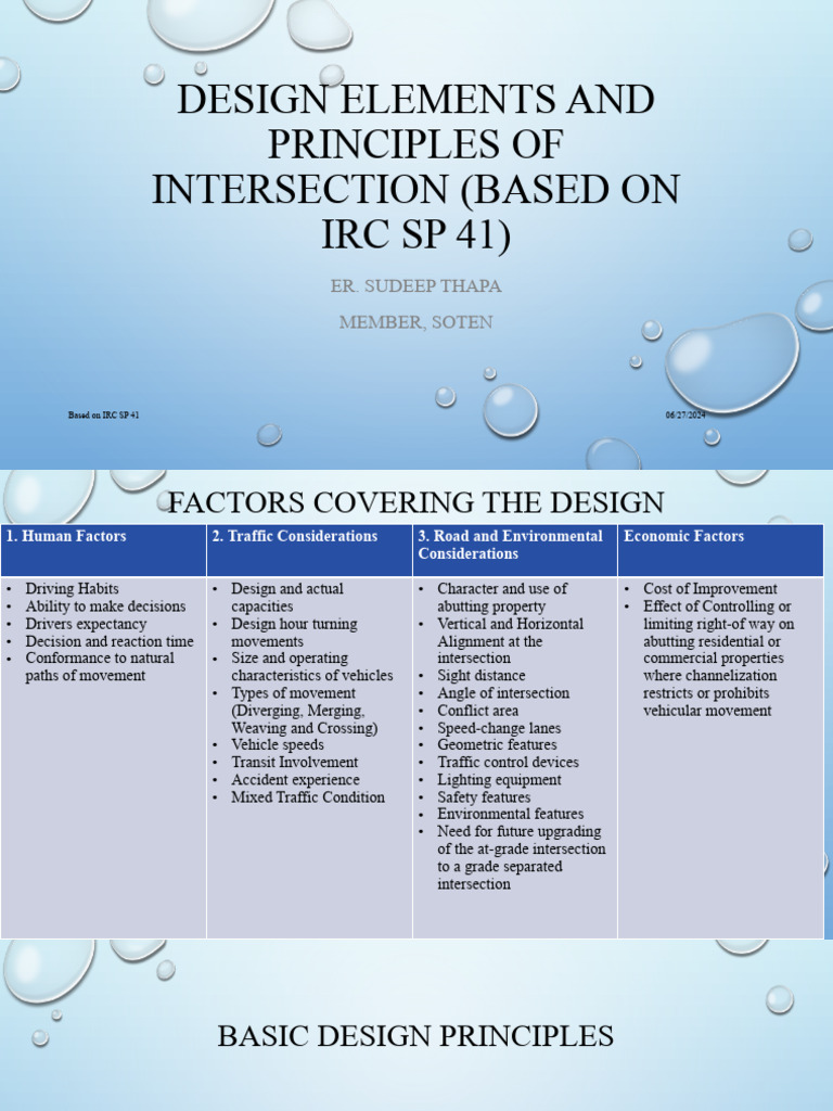 Design Elements and Principles of Intersection | Download Free PDF ...